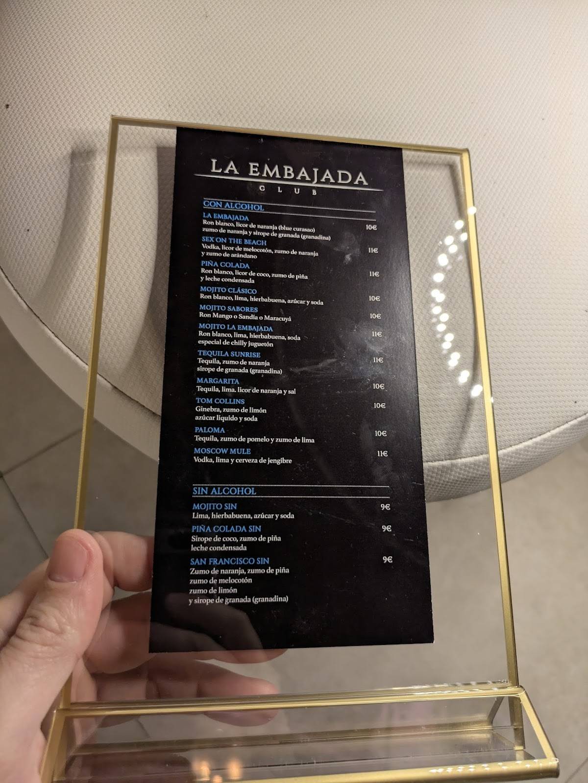 Carta de La Embajada - Club de música, Pamplona
