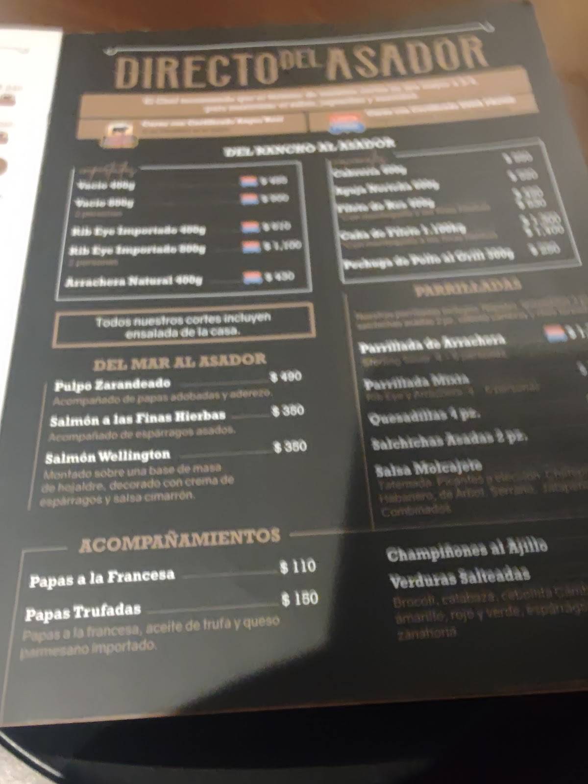Carta del restaurante La Estación Ramos Arizpe, Ramos Arizpe