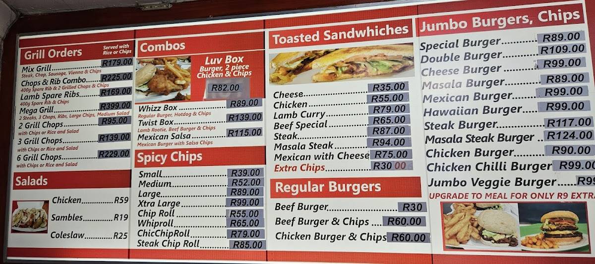 Menu at La Fiesta the Big Taste restaurant, Port Elizabeth