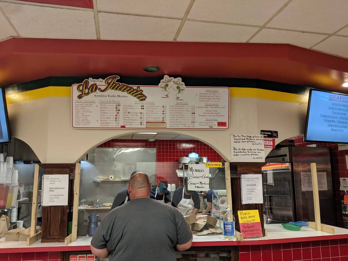 Menu at La Juanita restaurant, Sioux City, Pierce St