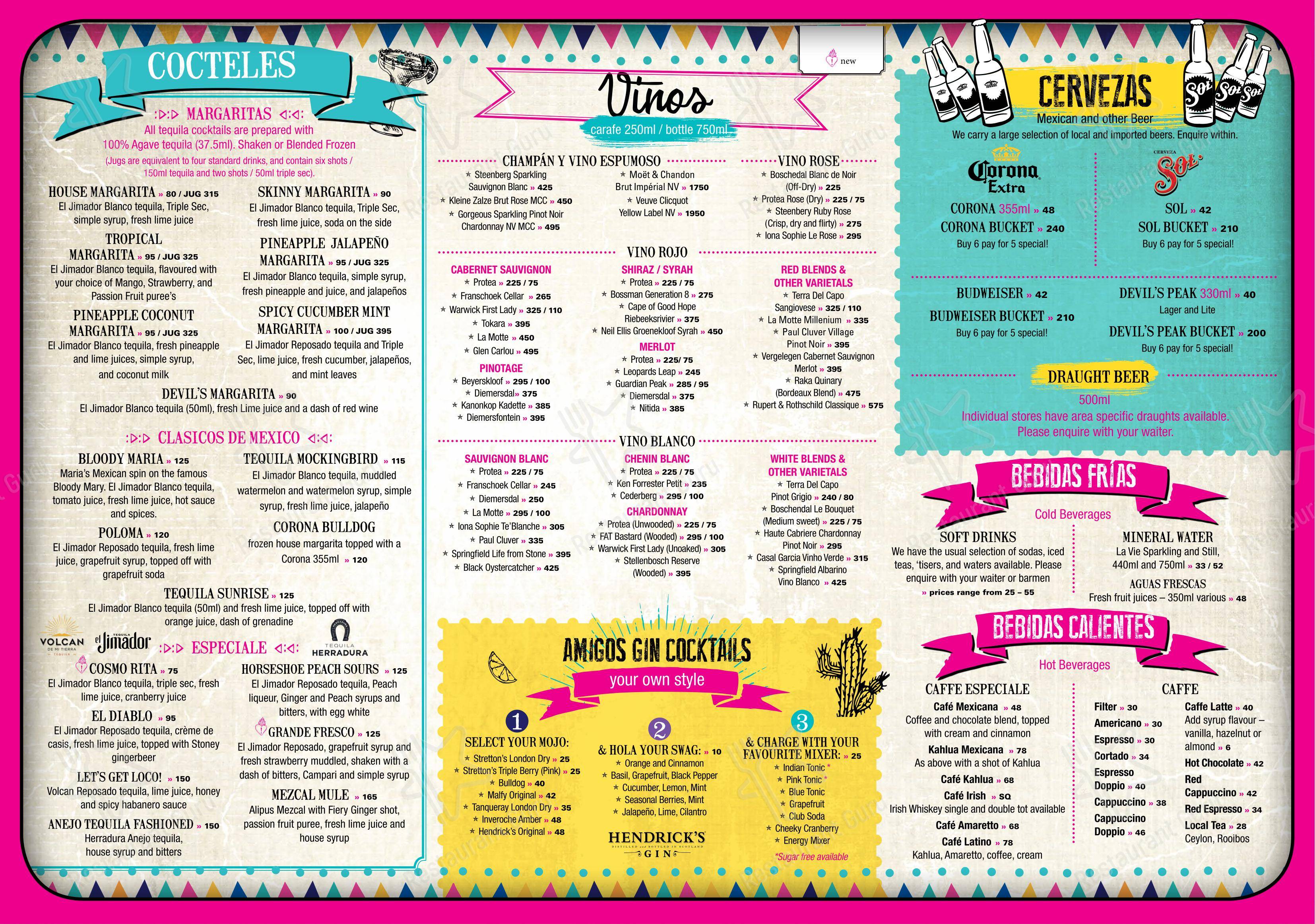 Menu at La Rosa Mexican Grille and Tequileria - Randpark Ridge ...