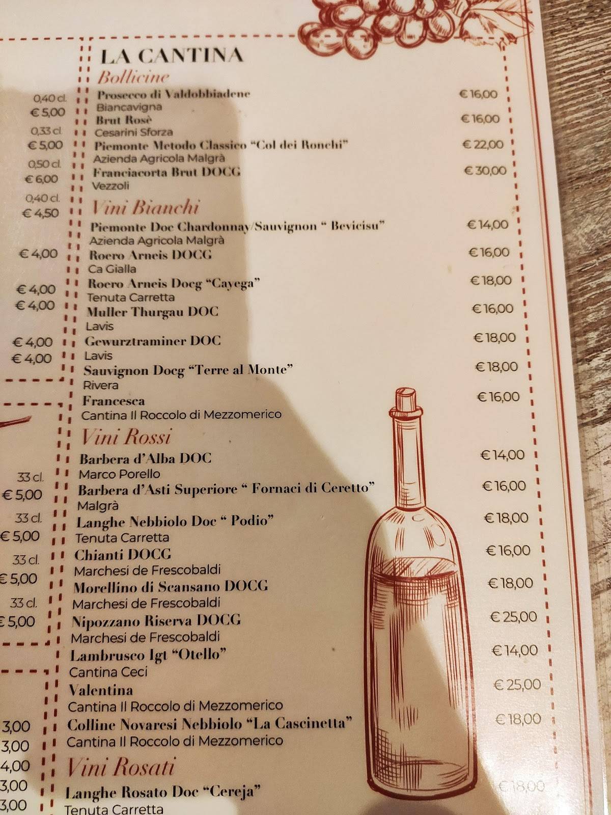 Speisekarte von La Torre Pizza e Gril, Cameri