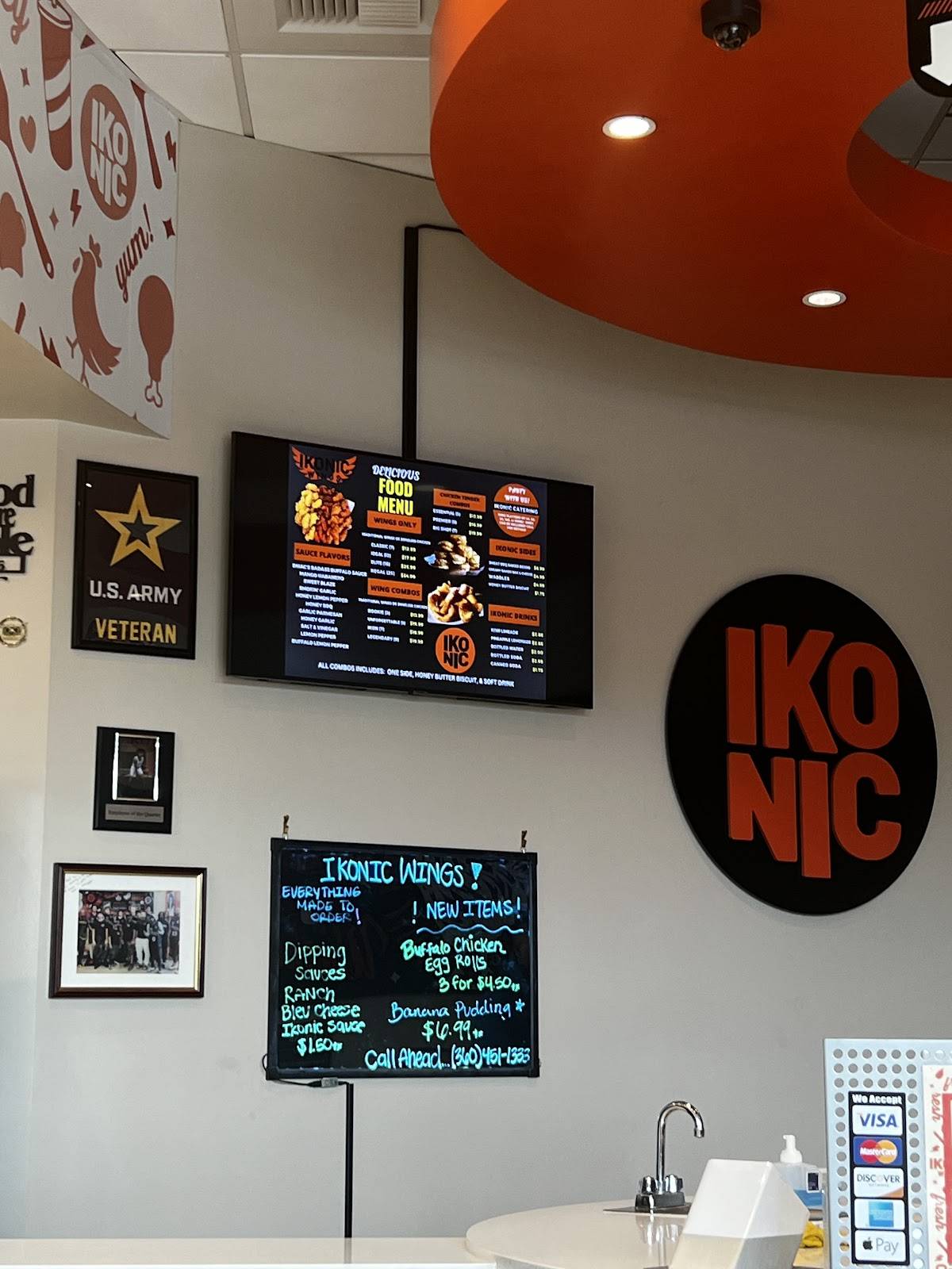 Menu at Ikonic Wings restaurant, Lacey