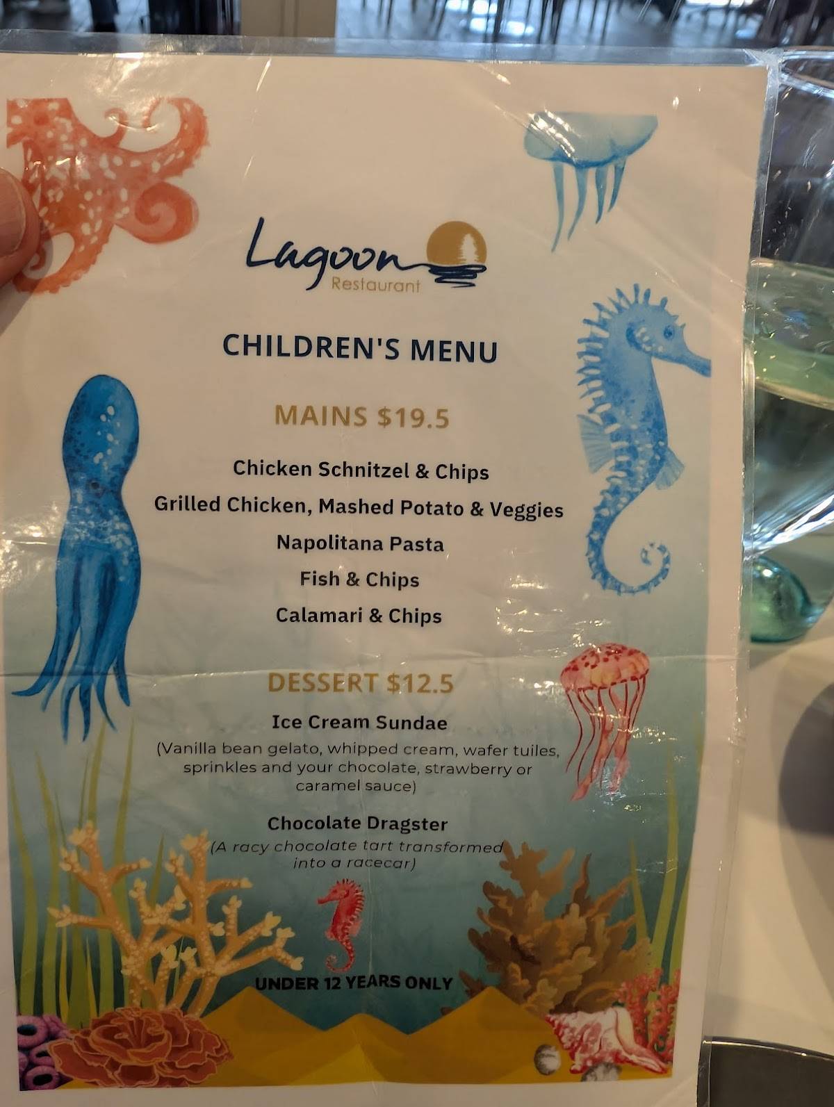 Menu at Lagoon Seafood Restaurant, North Wollongong
