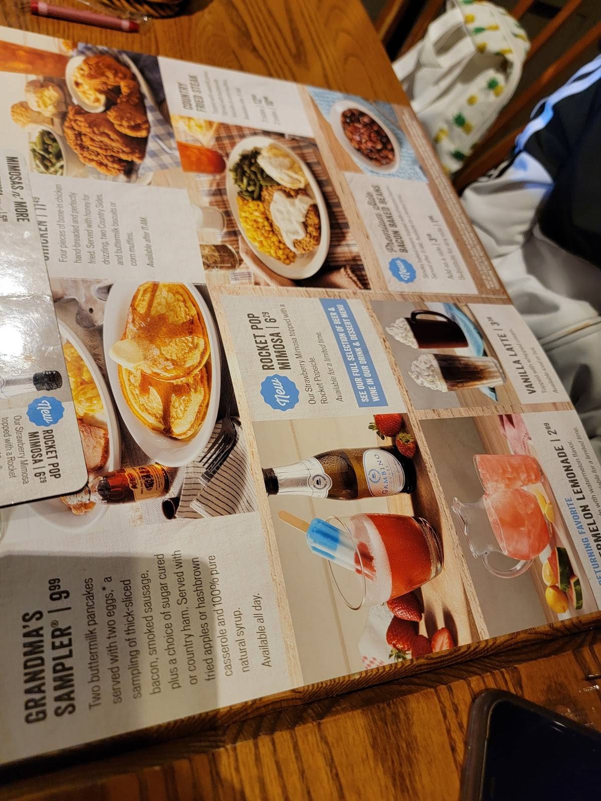 Menu at Cracker Barrel Old Country Store, Lake Delton, Wisconsin Dells ...