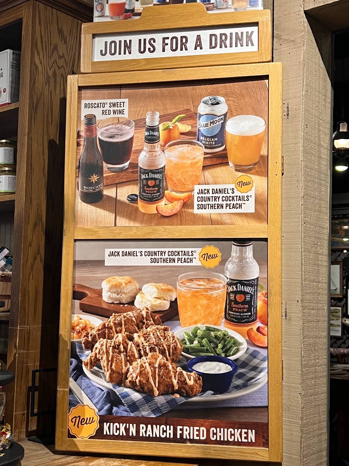 Menu at Cracker Barrel Old Country Store, Lake Delton, Wisconsin Dells ...