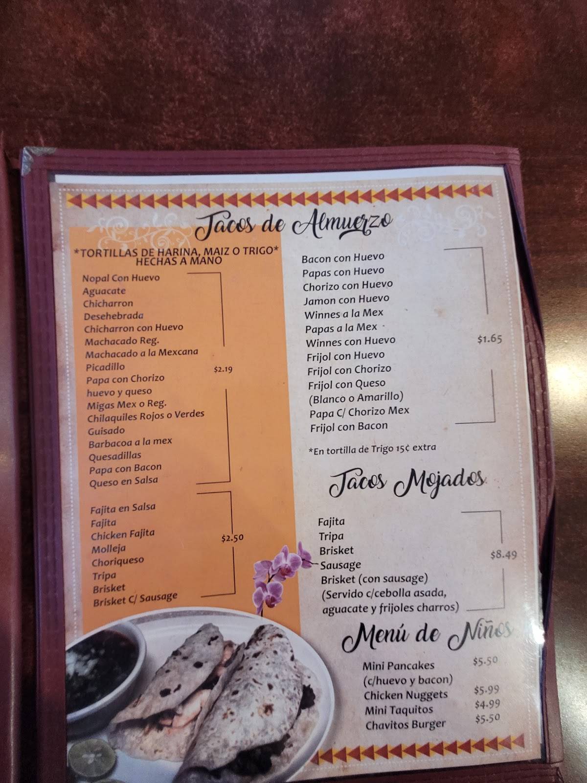 Carta de Las Flores Restaurant #2, Laredo