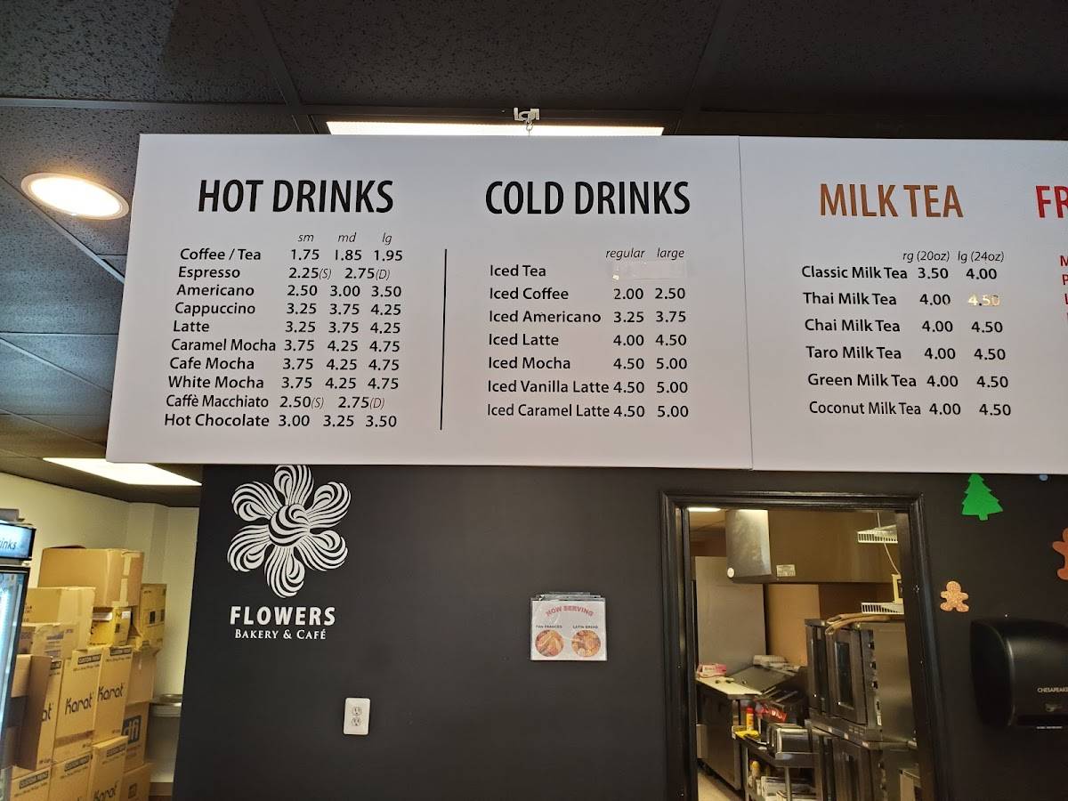 Menu at Flowers Bakery Cafe Laurel, Laurel