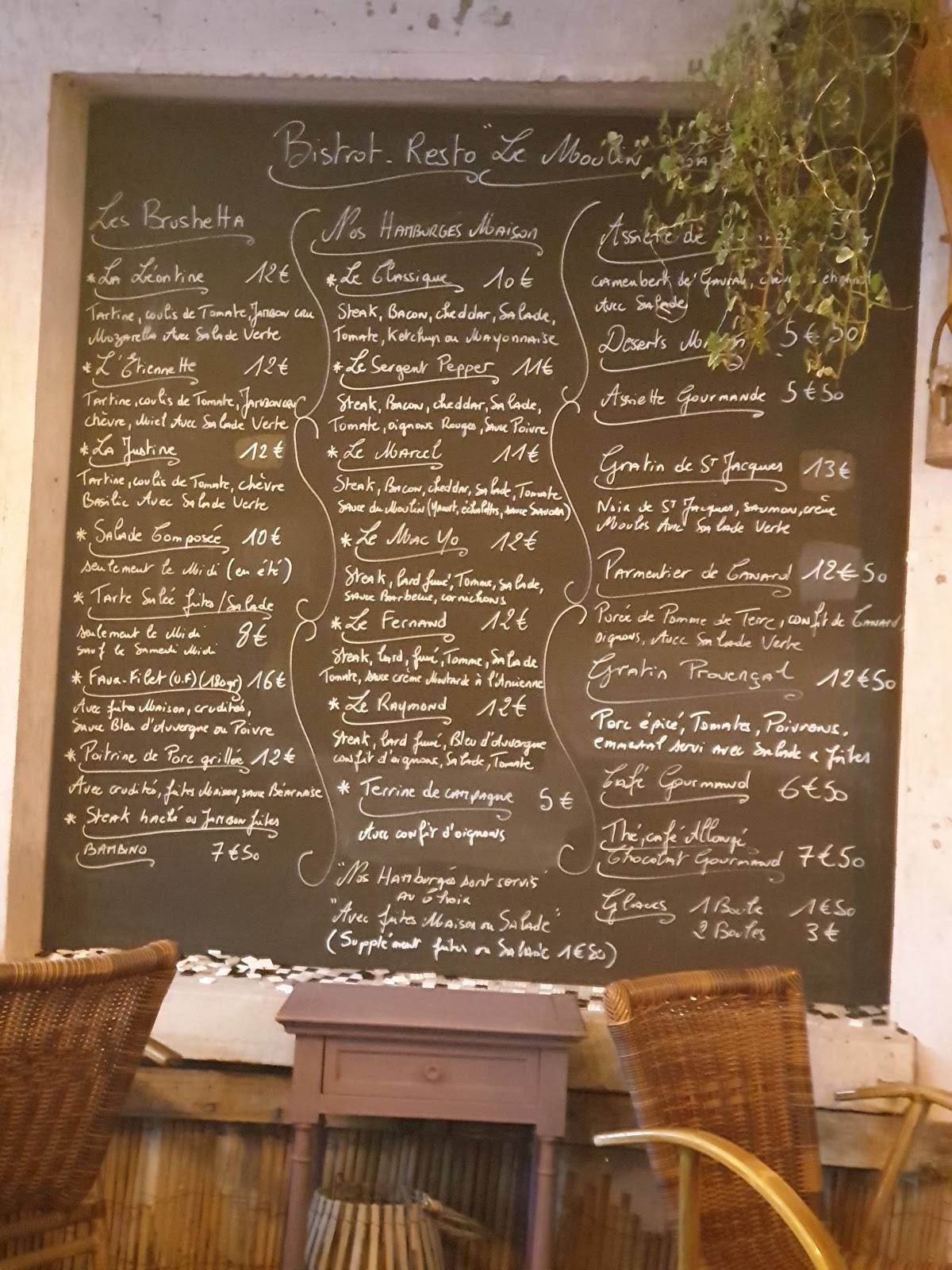 Menu au Le Moulin à Café, Villedieu-les-Poêles