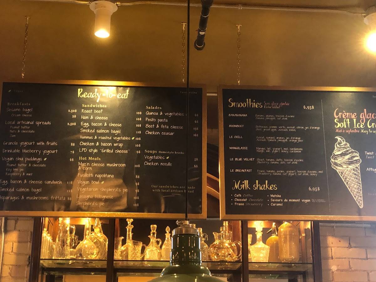 Menu au Le Petit Dep - Café-Buvette, Montréal, 300 Rue de la Montagne