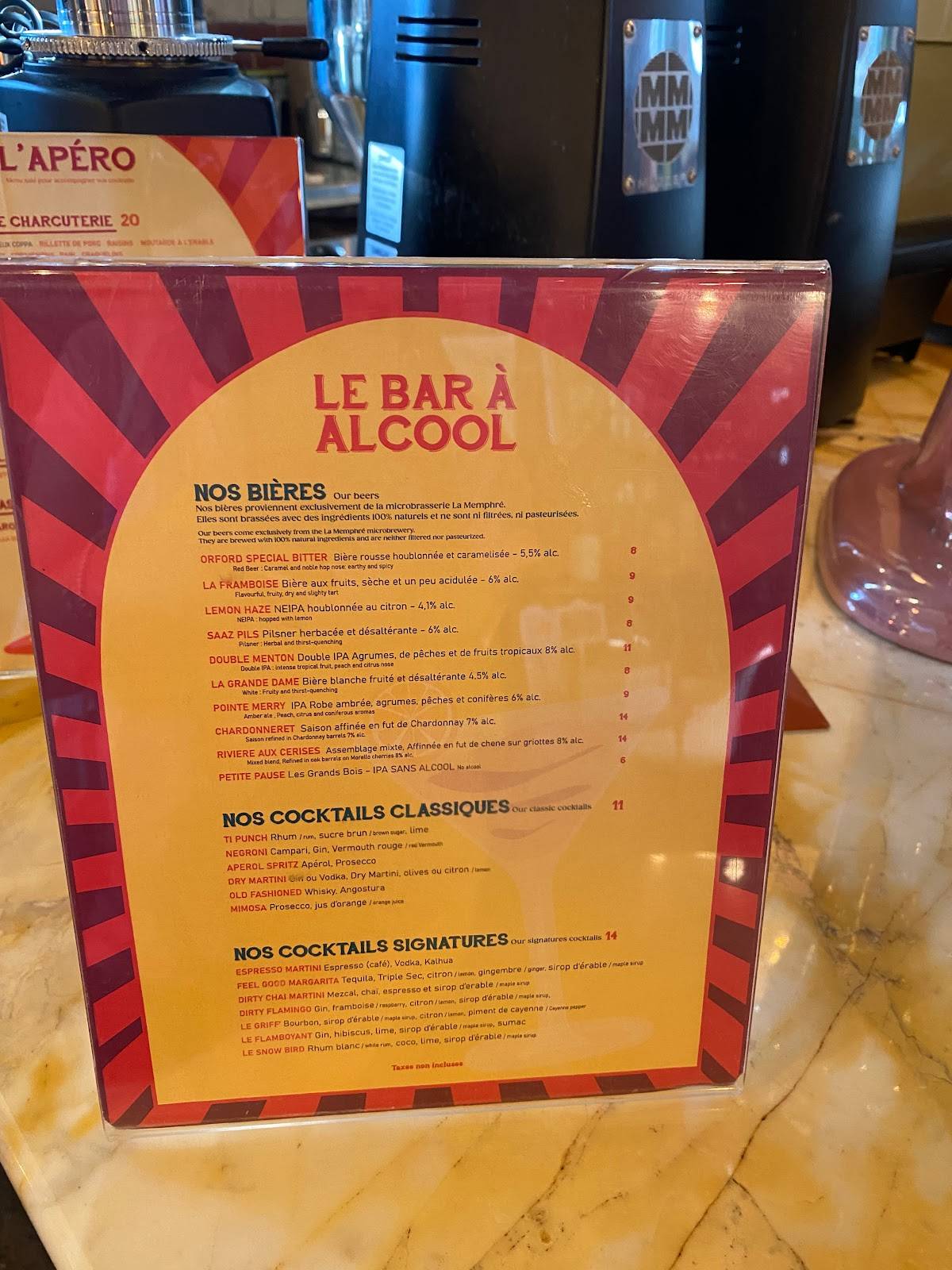 Menu au Le Petit Dep - Café-Buvette, Montréal, 300 Rue de la Montagne