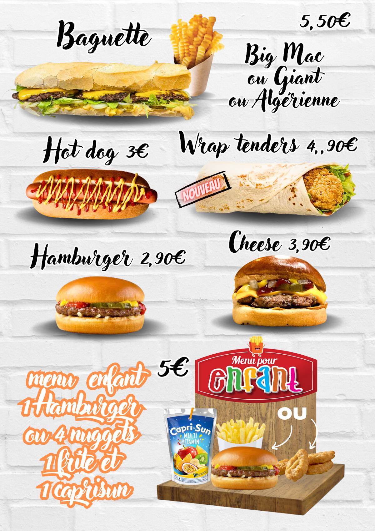 Menu au Le Véritable restaurant, Marseille