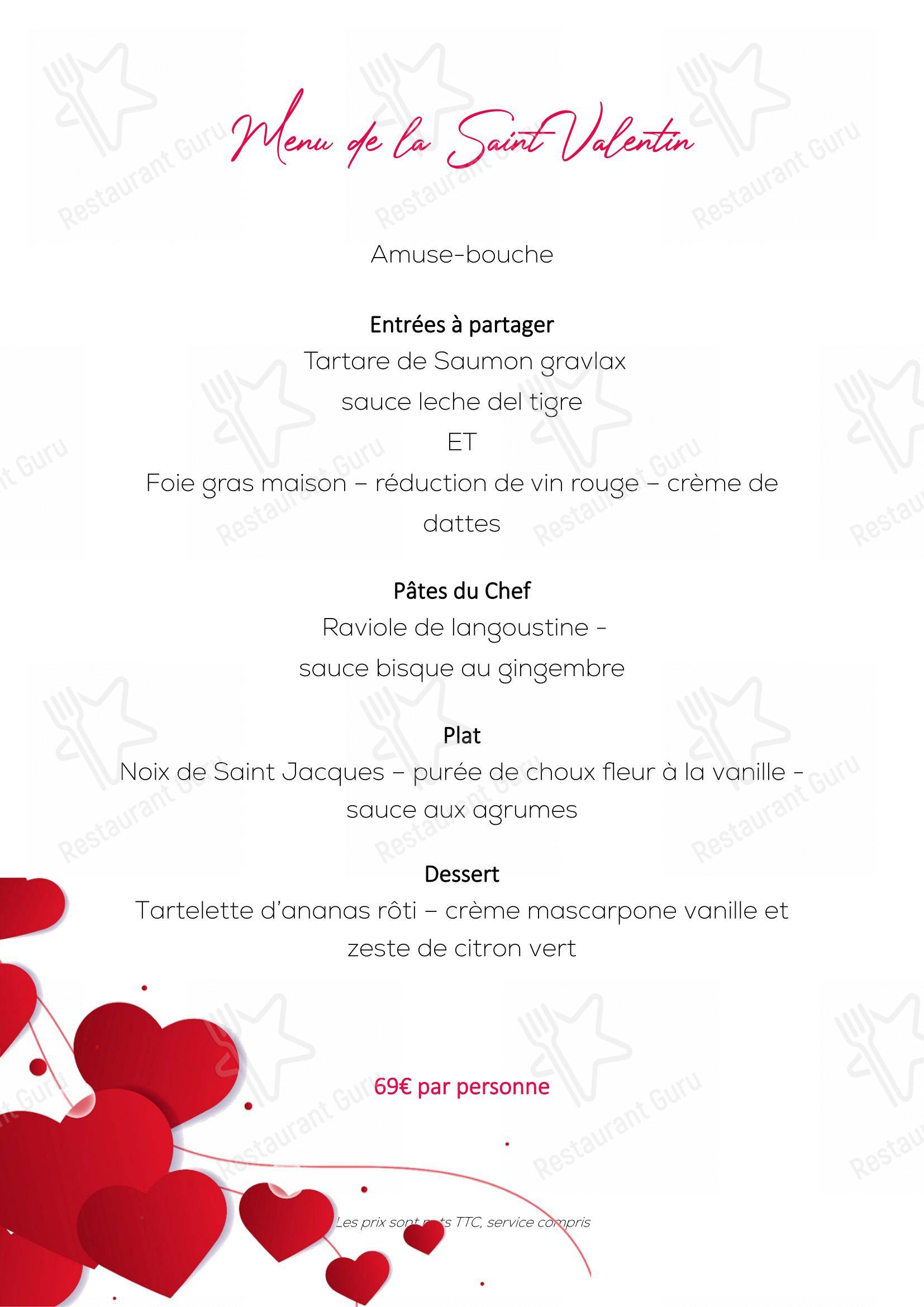 Menu au Le Village Suisse restaurant, Le Touquet-Paris-Plage