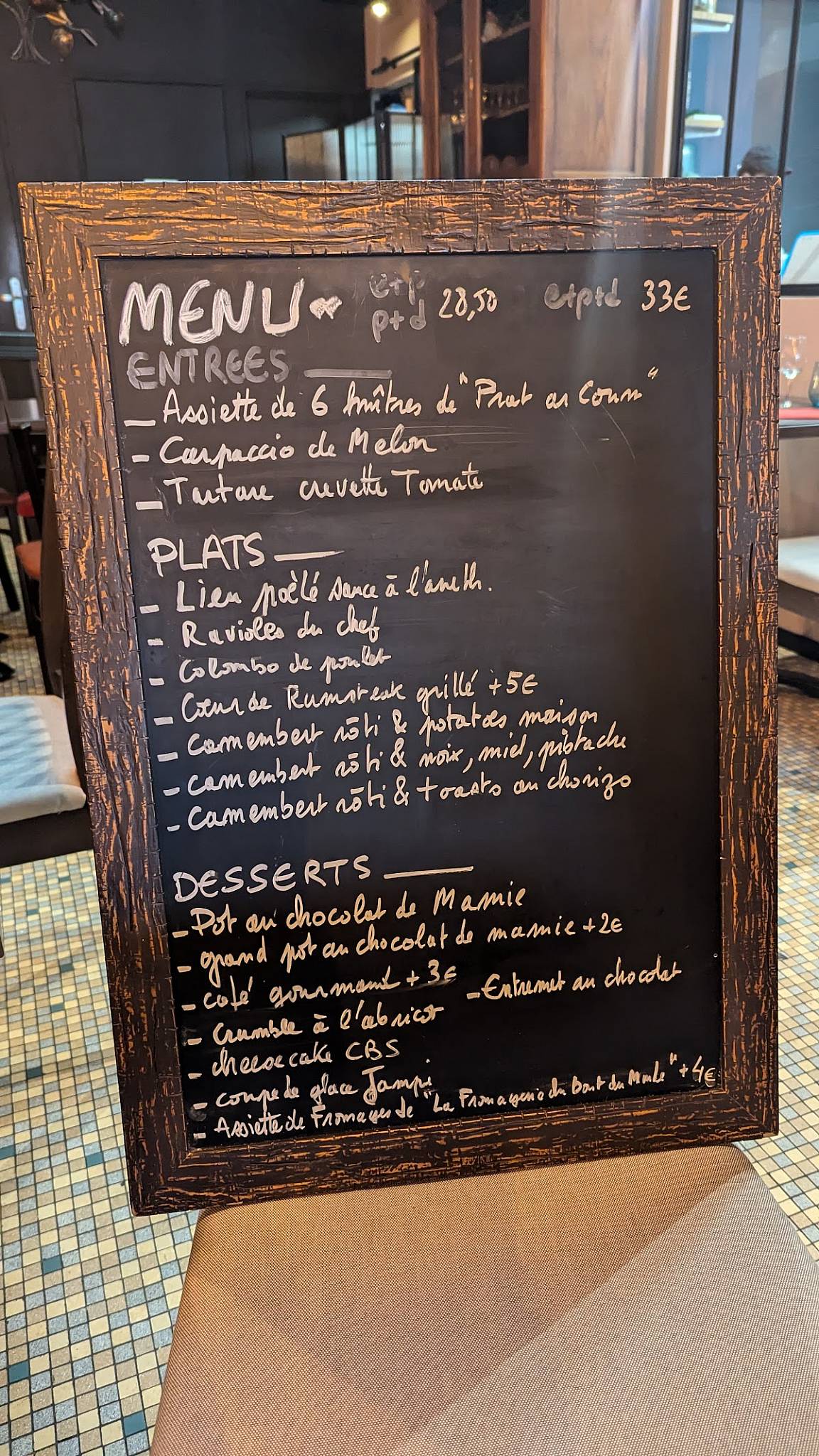 Menu au Le garde manger restaurant, Brest