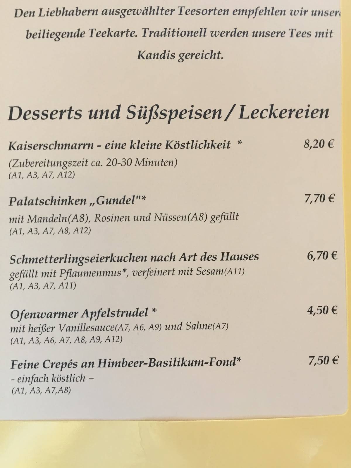 Speisekarte von Kaffeehaus Riquet Café, Leipzig