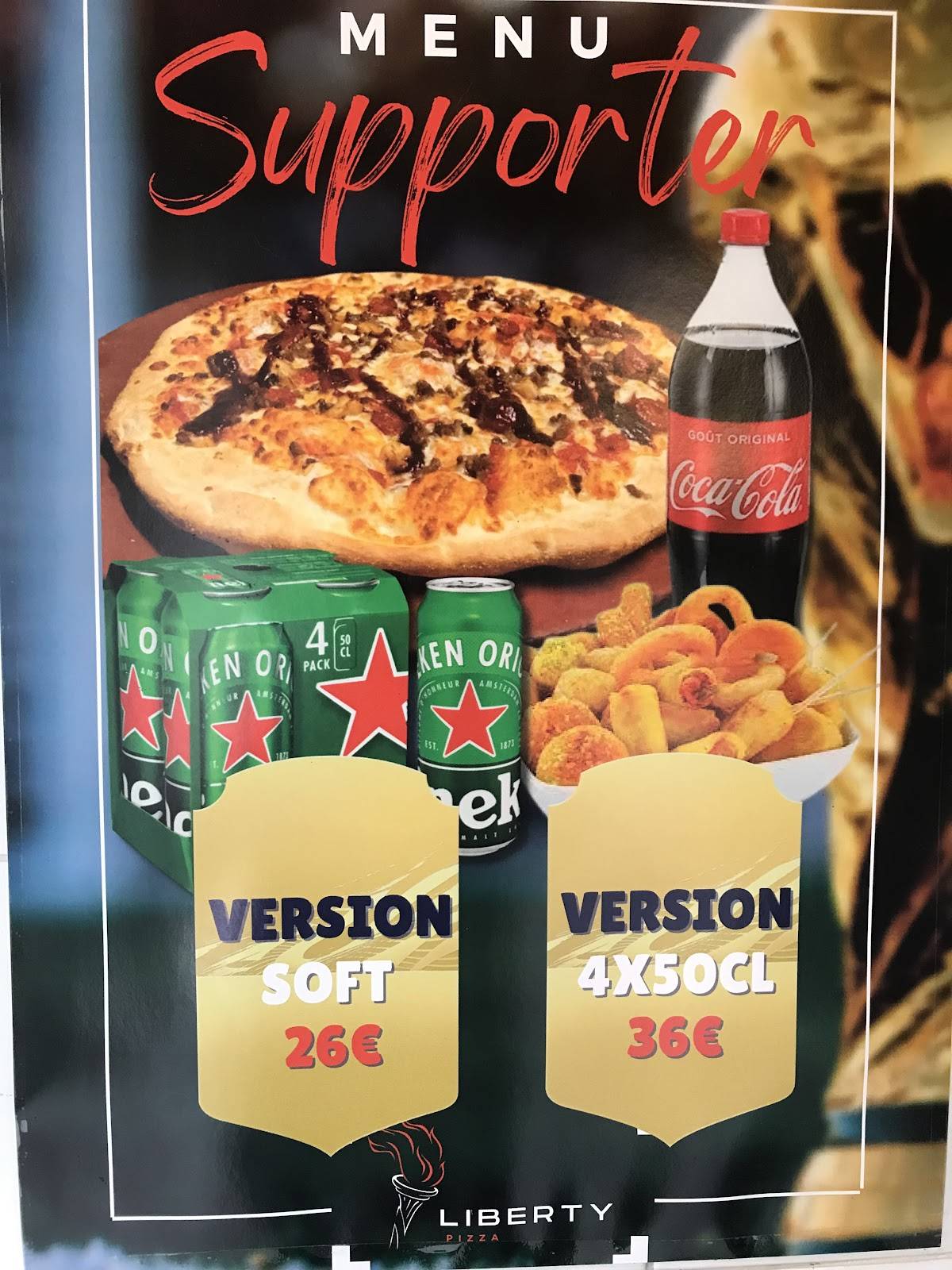 Menu au Liberty Pizza pizzeria, Grenoble