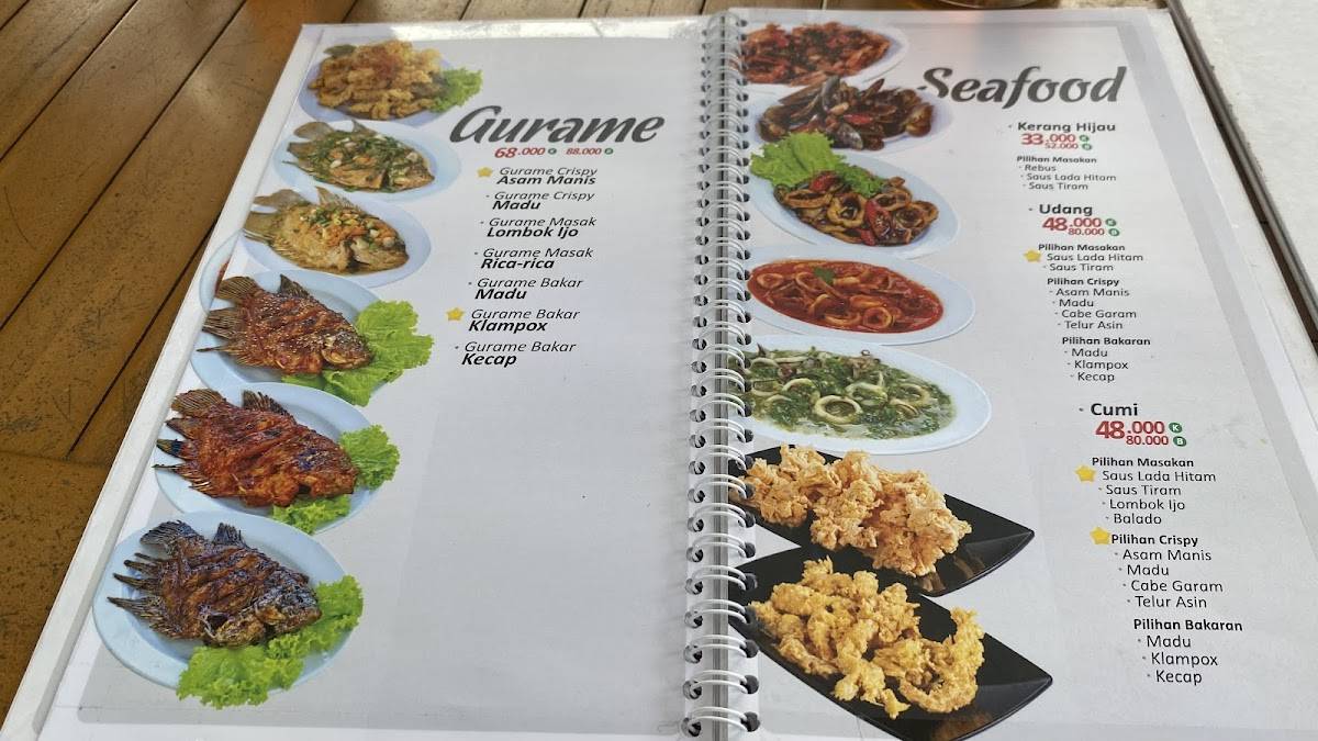 Menu at Limasan Klampox restaurant, Maguwoharjo