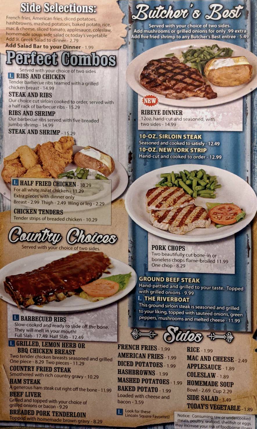 Menu at Lincoln Square Family Restaurant, Elwood