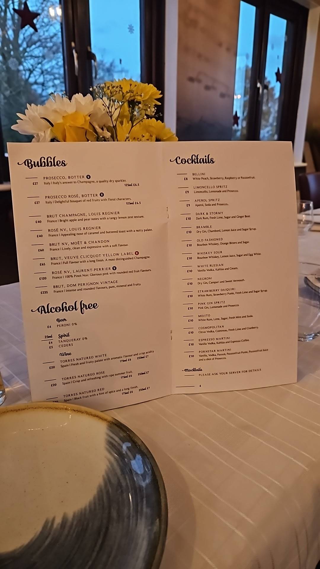 Menu at Linguine Restaurant Hainault, Chigwell