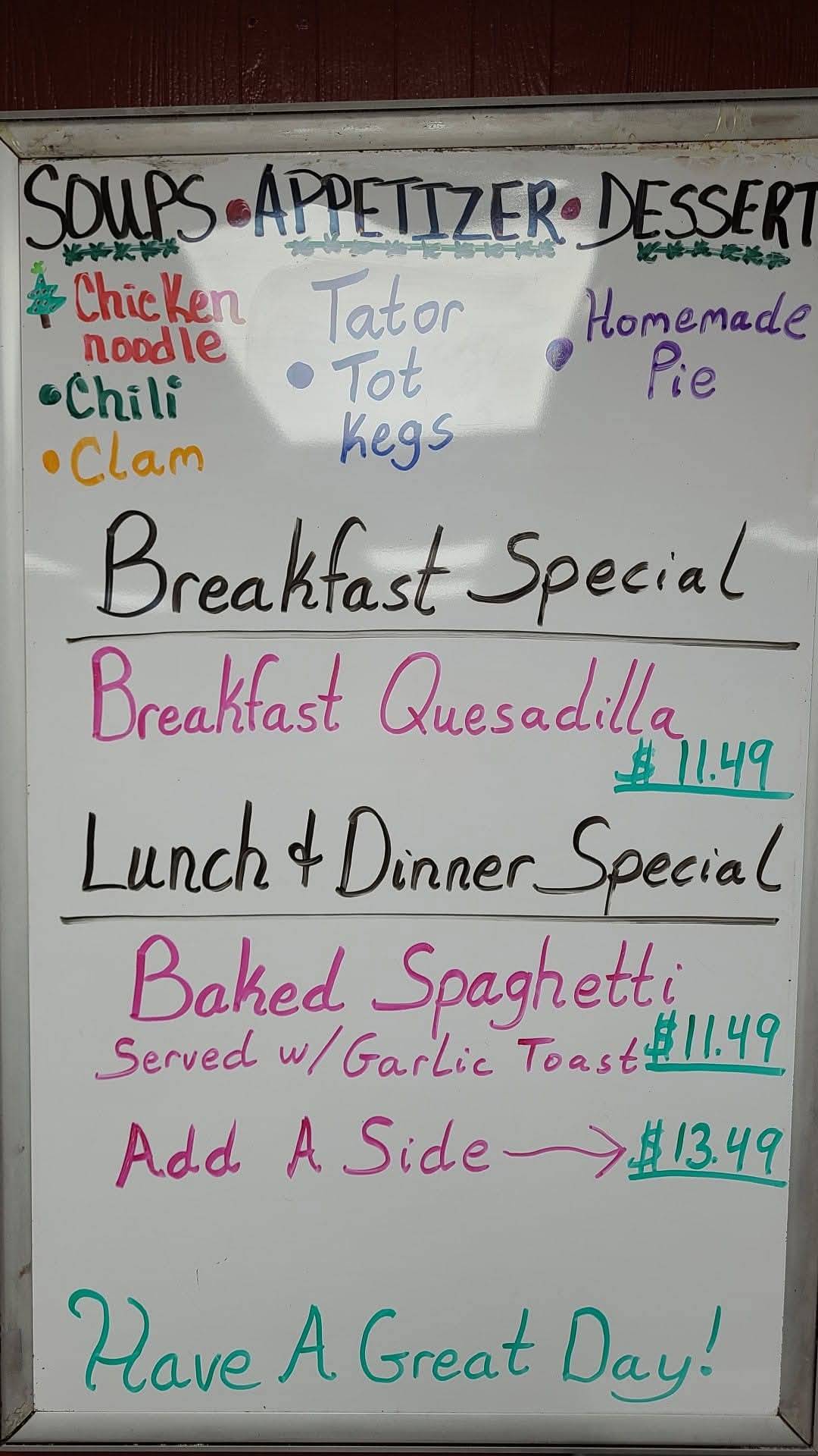Menu at Linwood Corners Cafe, Linwood