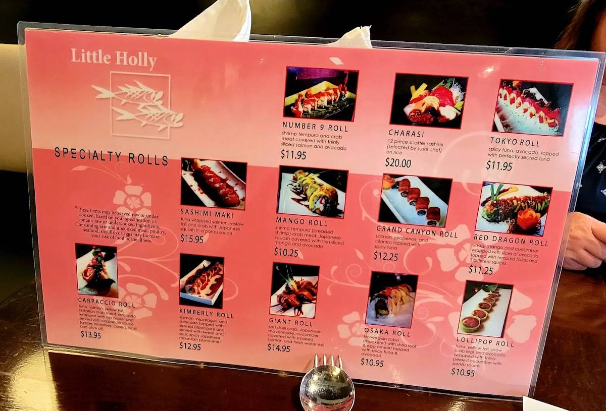 Menu at Little Holly's Asia Cafe, Littleton