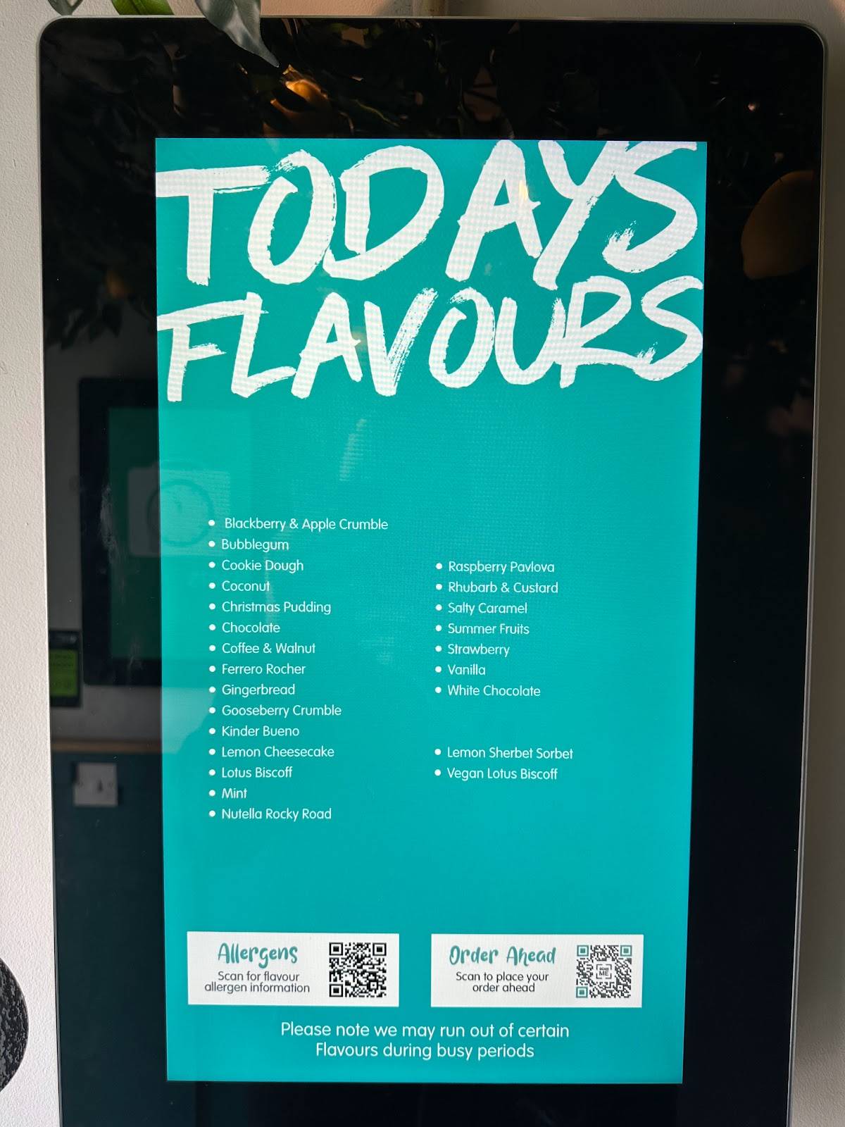 Menu at Llanfaes Dairy Brecon restaurant, Brecon
