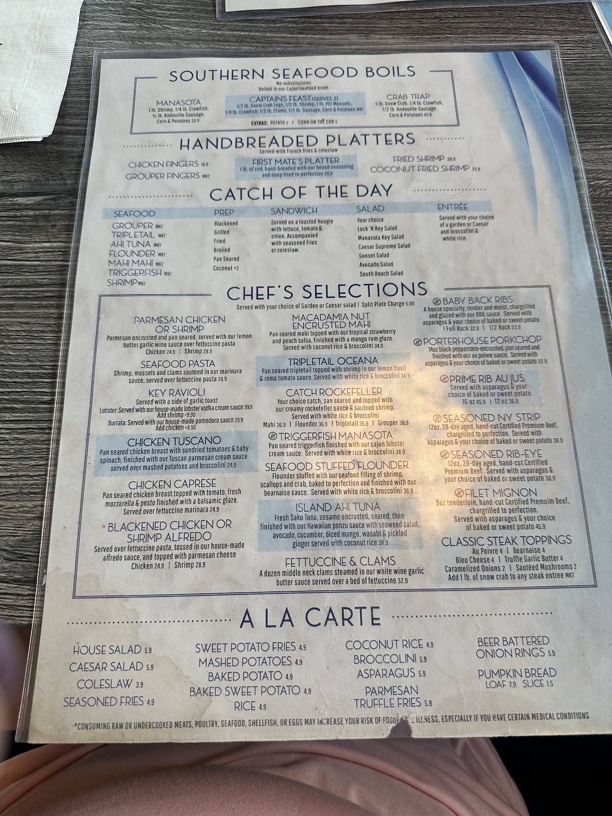 Menu at Lock 'N Key Restaurant, Englewood