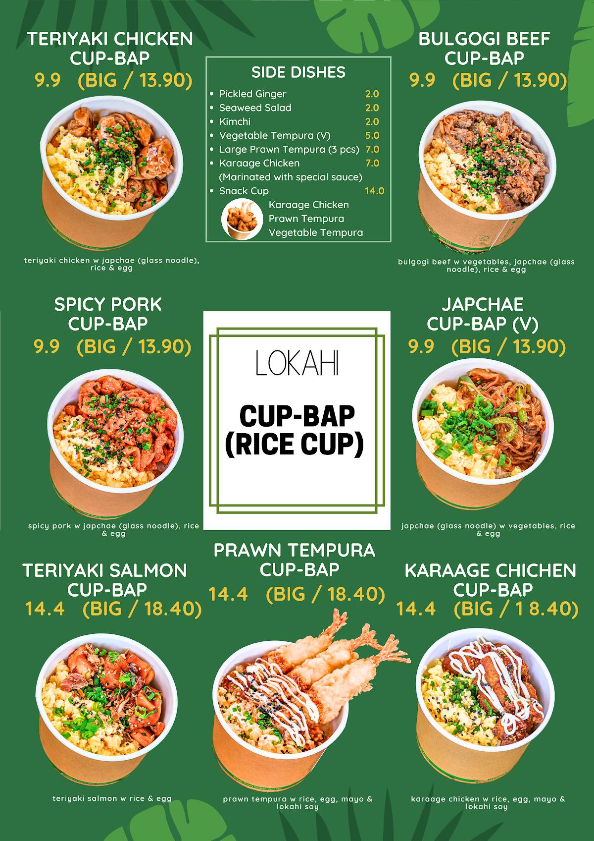 Menu at Lokahi Poke Bar, Cannonvale