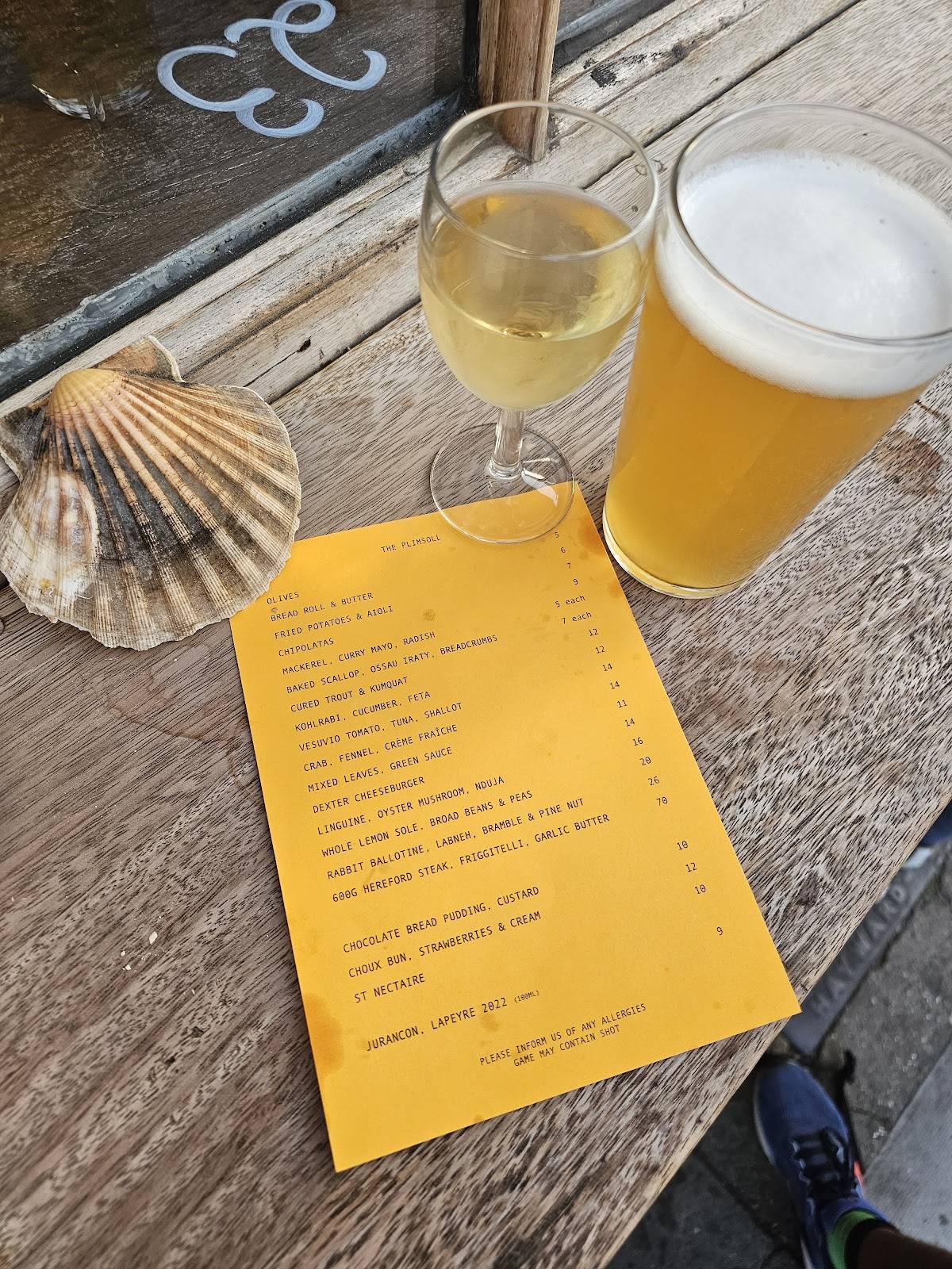 Menu at The Plimsoll pub & bar, London, 52 St Thomas's Rd