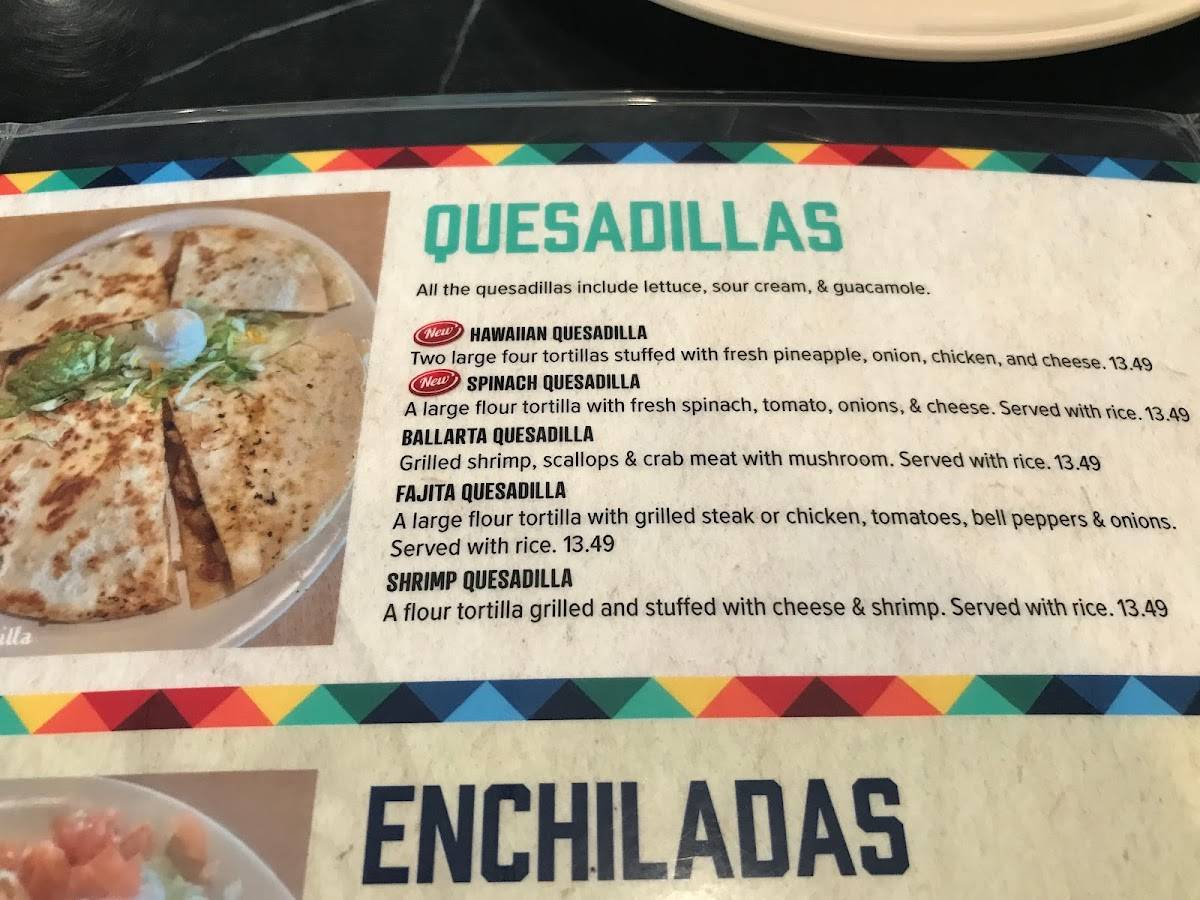 Menu at Los Aztecas Restaurant, Choctaw