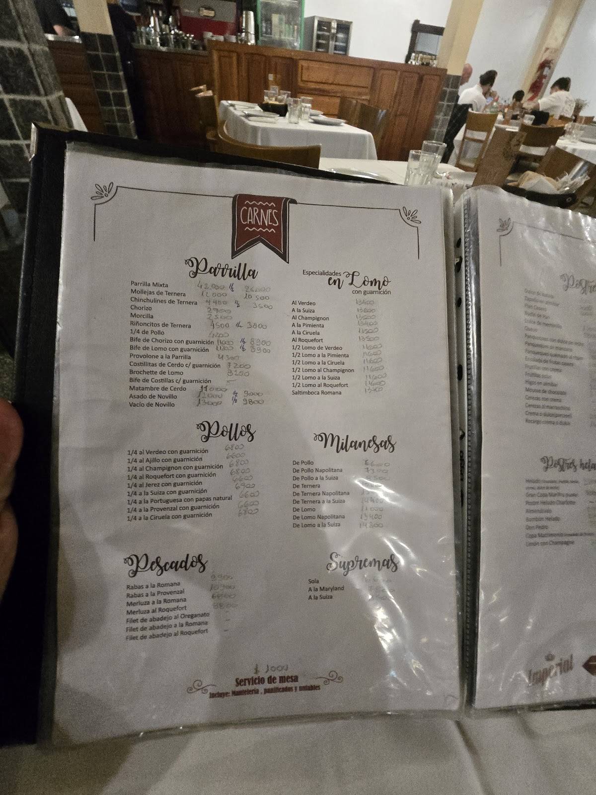 Carta del restaurante Los Hermanos, City Bell, Camino Parque Centenario ...