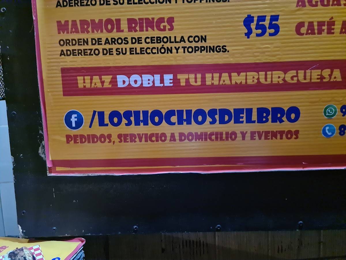 Carta del restaurante Los Hochos del bro, Hotdogs & hamburguesas y algo ...