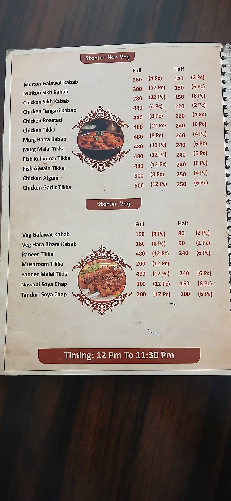 Menu at Lucknowi Zaika The Taste Of Nawab's Varanasi, Varanasi