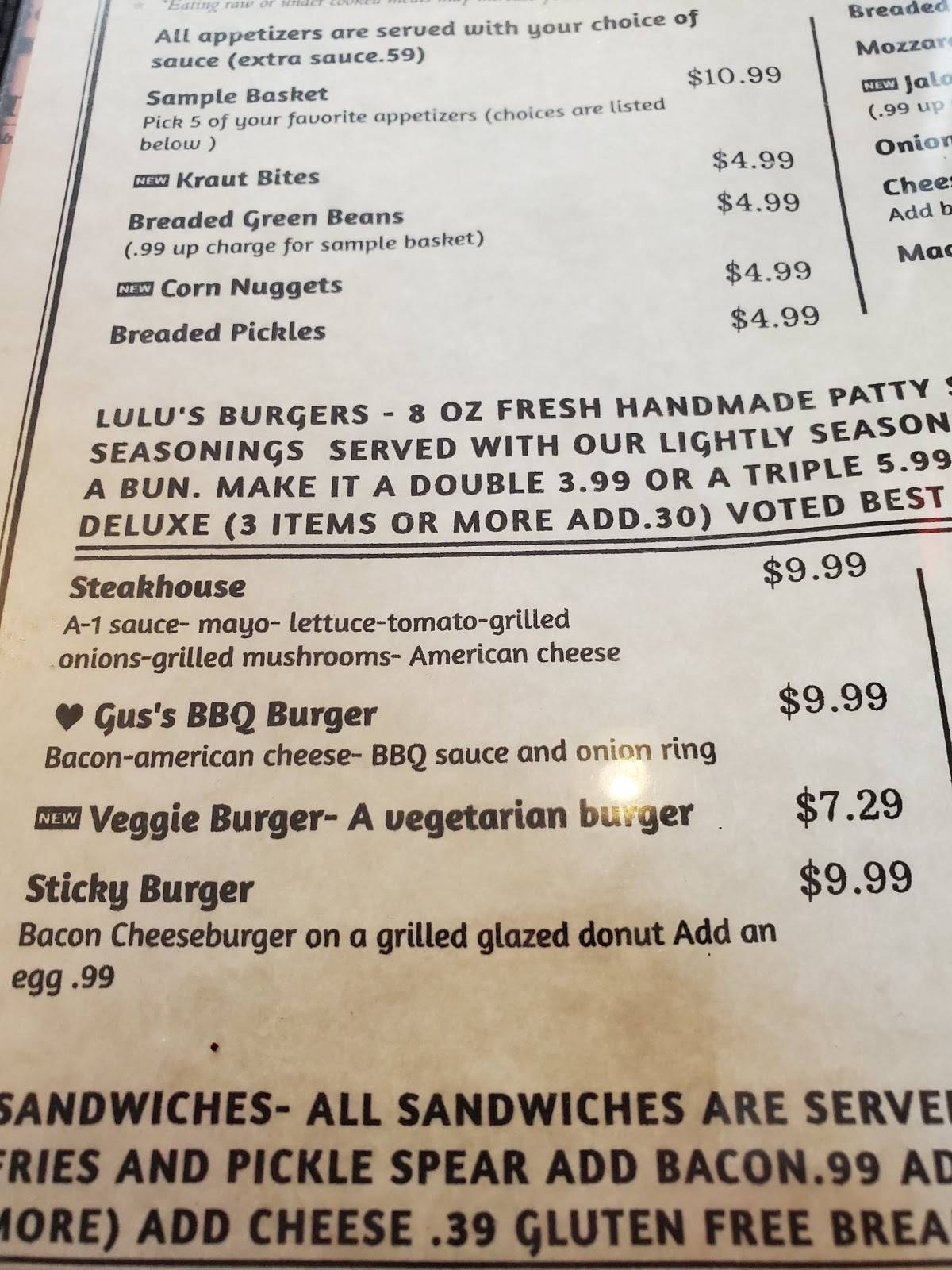 Menu at Lulu's Kitchen restaurant, Bucyrus