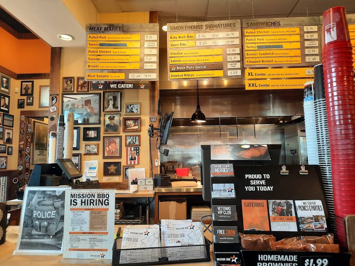 Menu at MISSION BBQ, Whitehall
