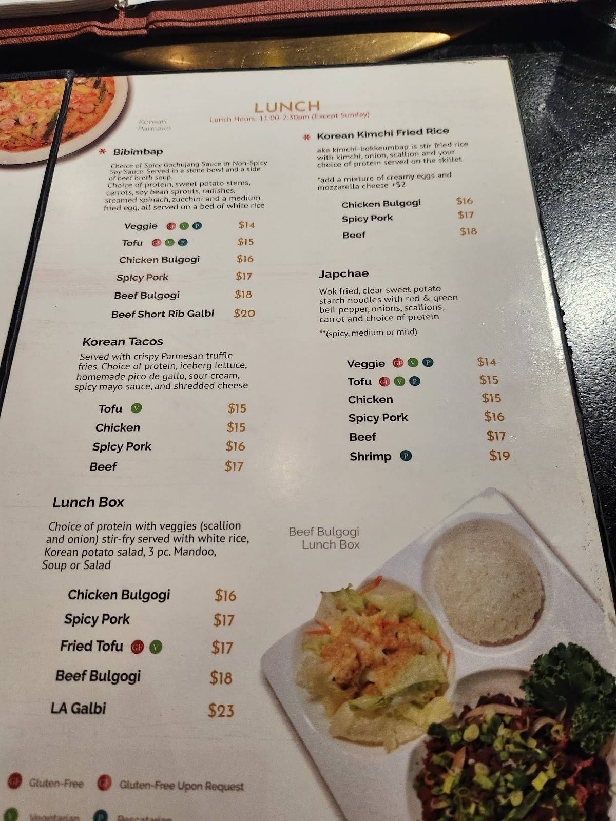 Menu at MOA Korean BBQ & Bar - Charlotte, Charlotte