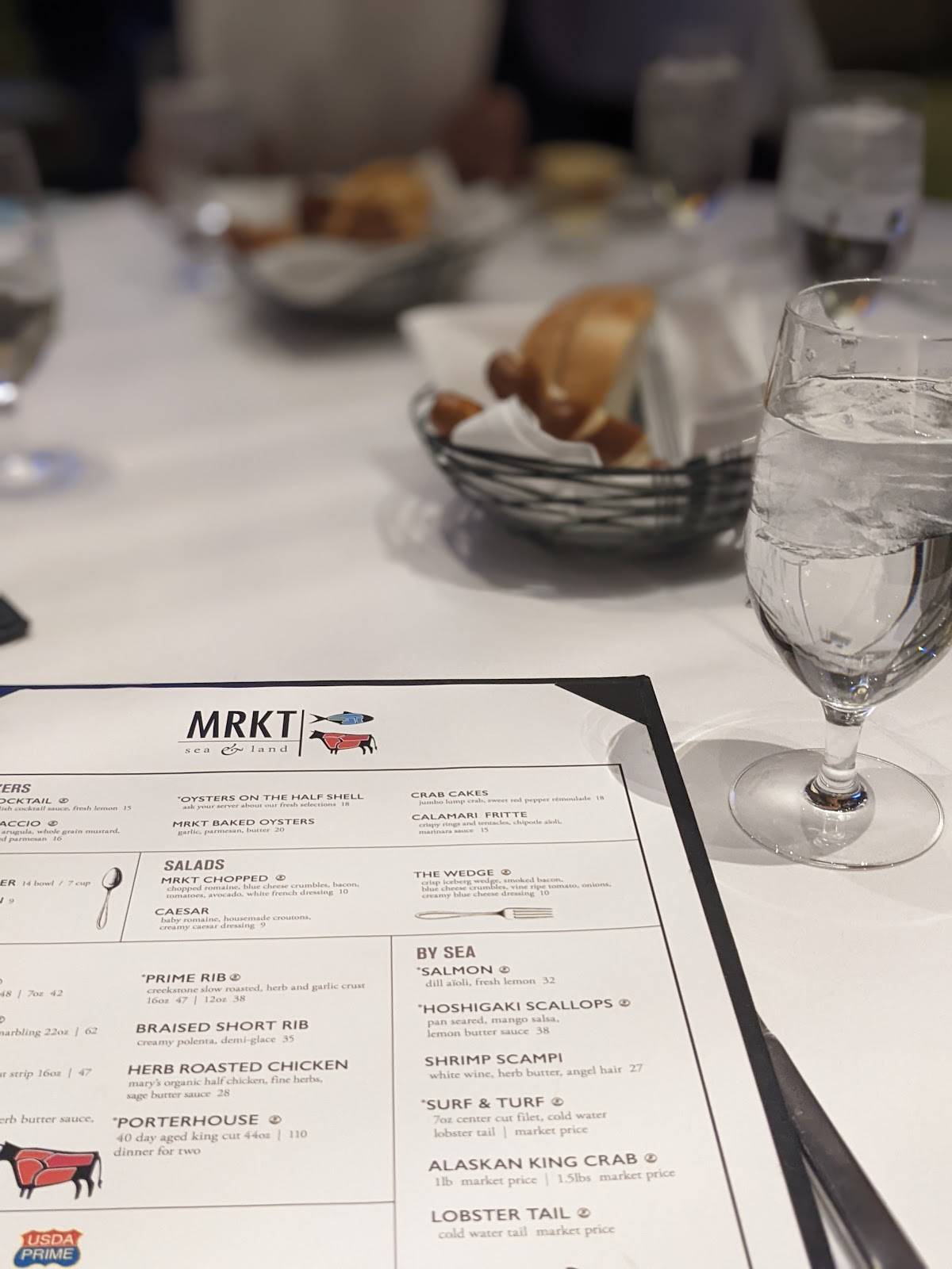 Menu at MRKT steakhouse, North Las Vegas, N Aliante Pkwy