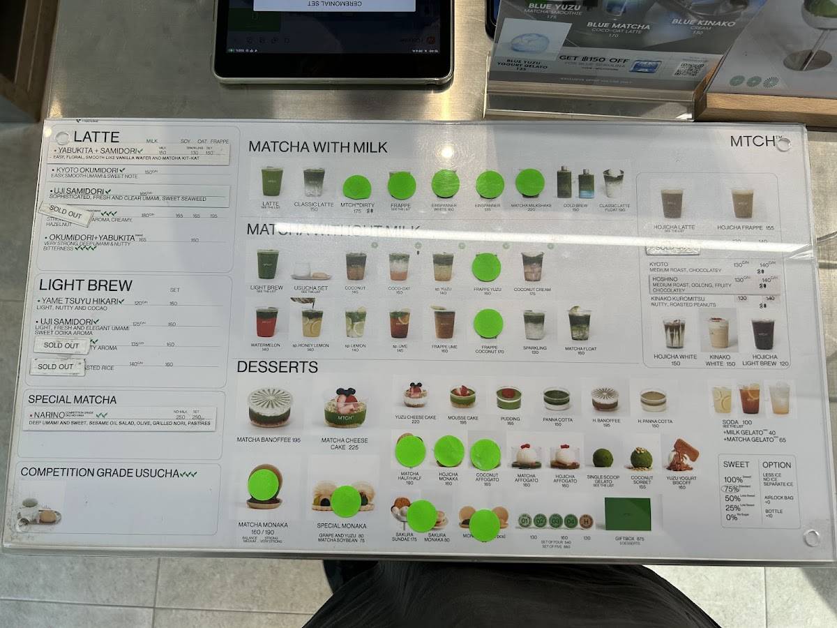 Menu at MTCH - Sukhumvit23 restaurant, Bangkok