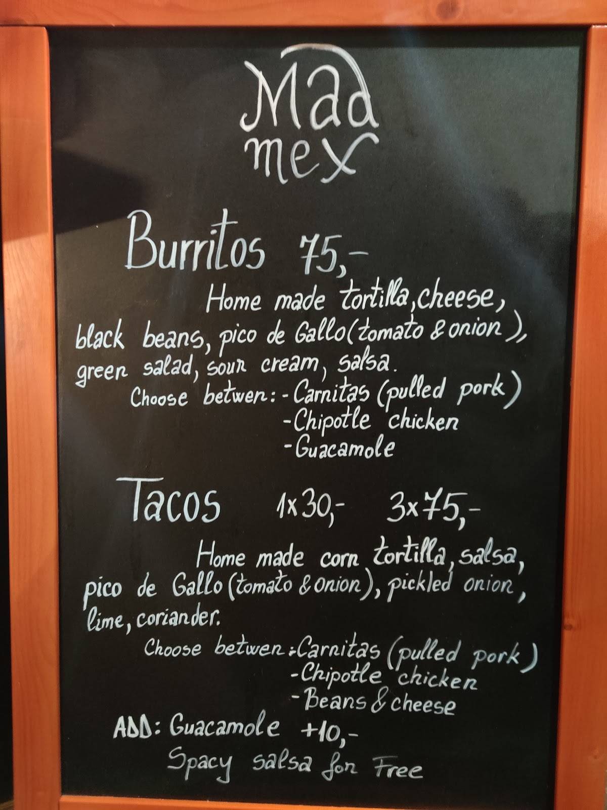 Speisekarte von Mad Mex Aarhus Street Food restaurant, Aarhus
