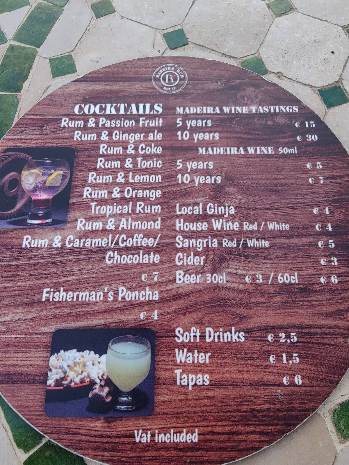 Menu em Madeira Rum House pub & Bar, Funchal