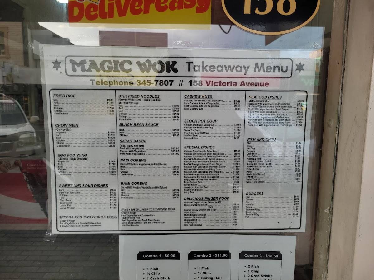 Menu at Magic Wok Restaurant & Takeaways, Whanganui