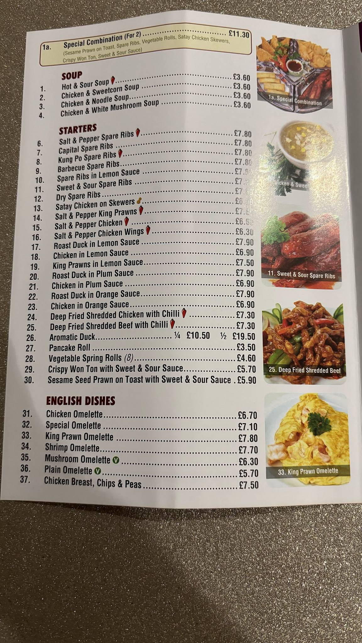 Menu at Magic Wok fast food, Coningsby