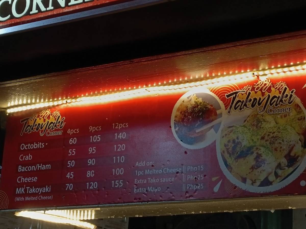 Menu at Maison Takoyaki, Pasig