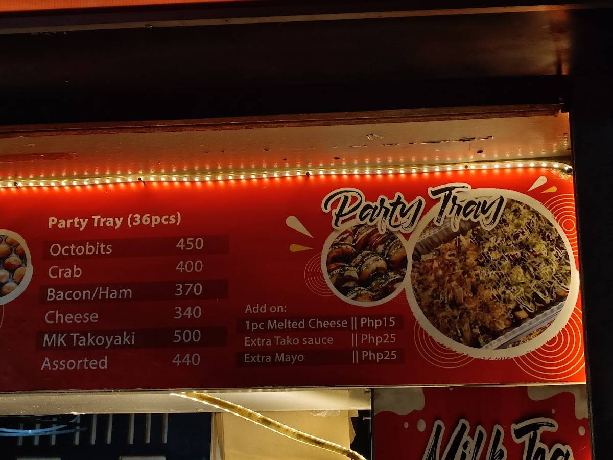 Menu at Maison Takoyaki, Pasig