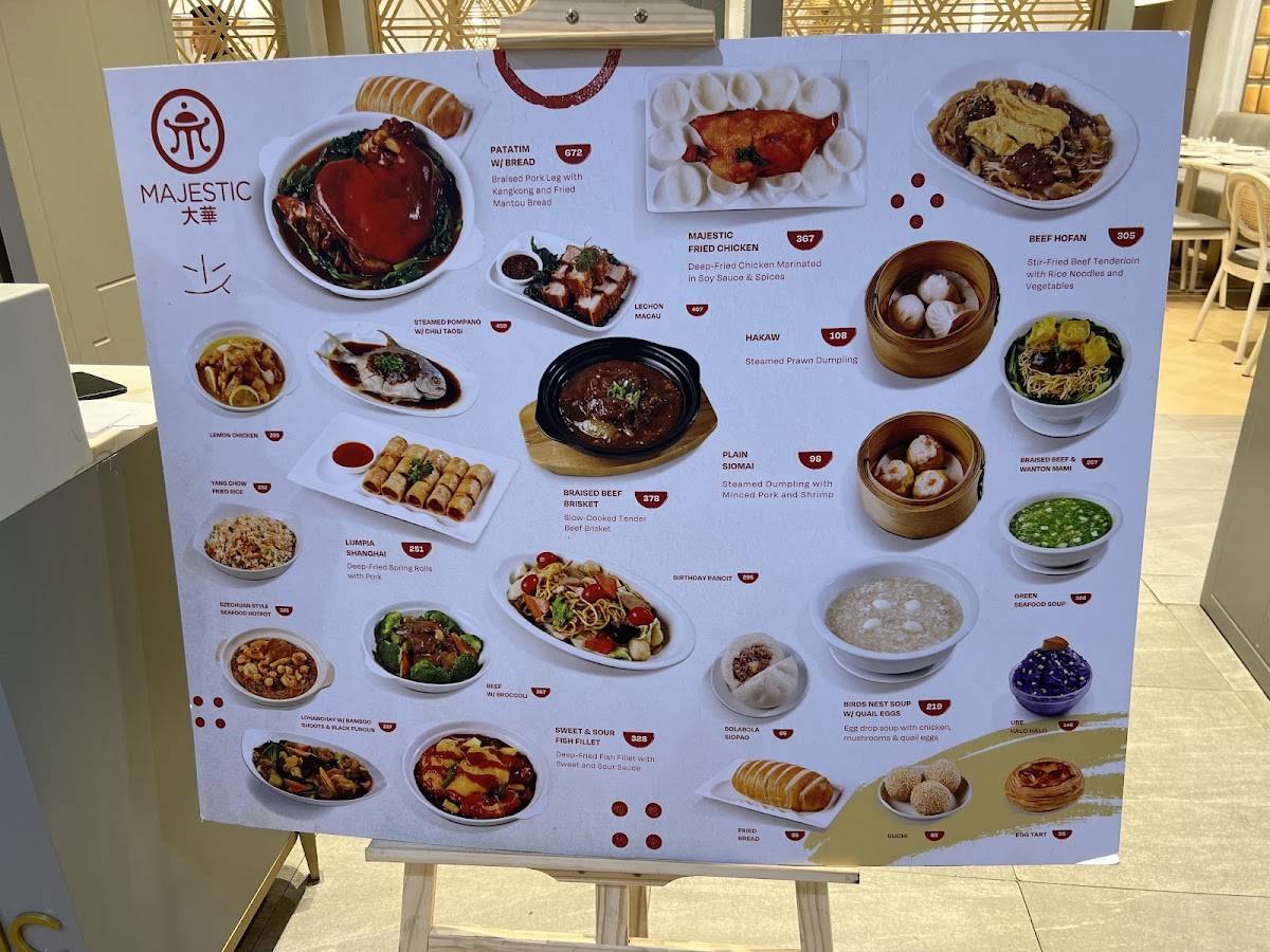 Menu at Majestic restaurant, Cebu City, SM City Cebu