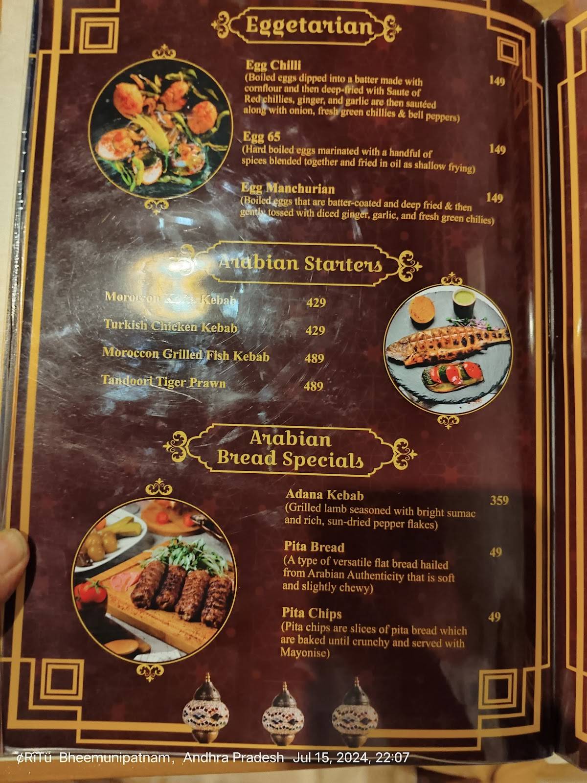 Menu at Majlis Darbar Arabian Cuisine Visakhapatnam, Visakhapatnam