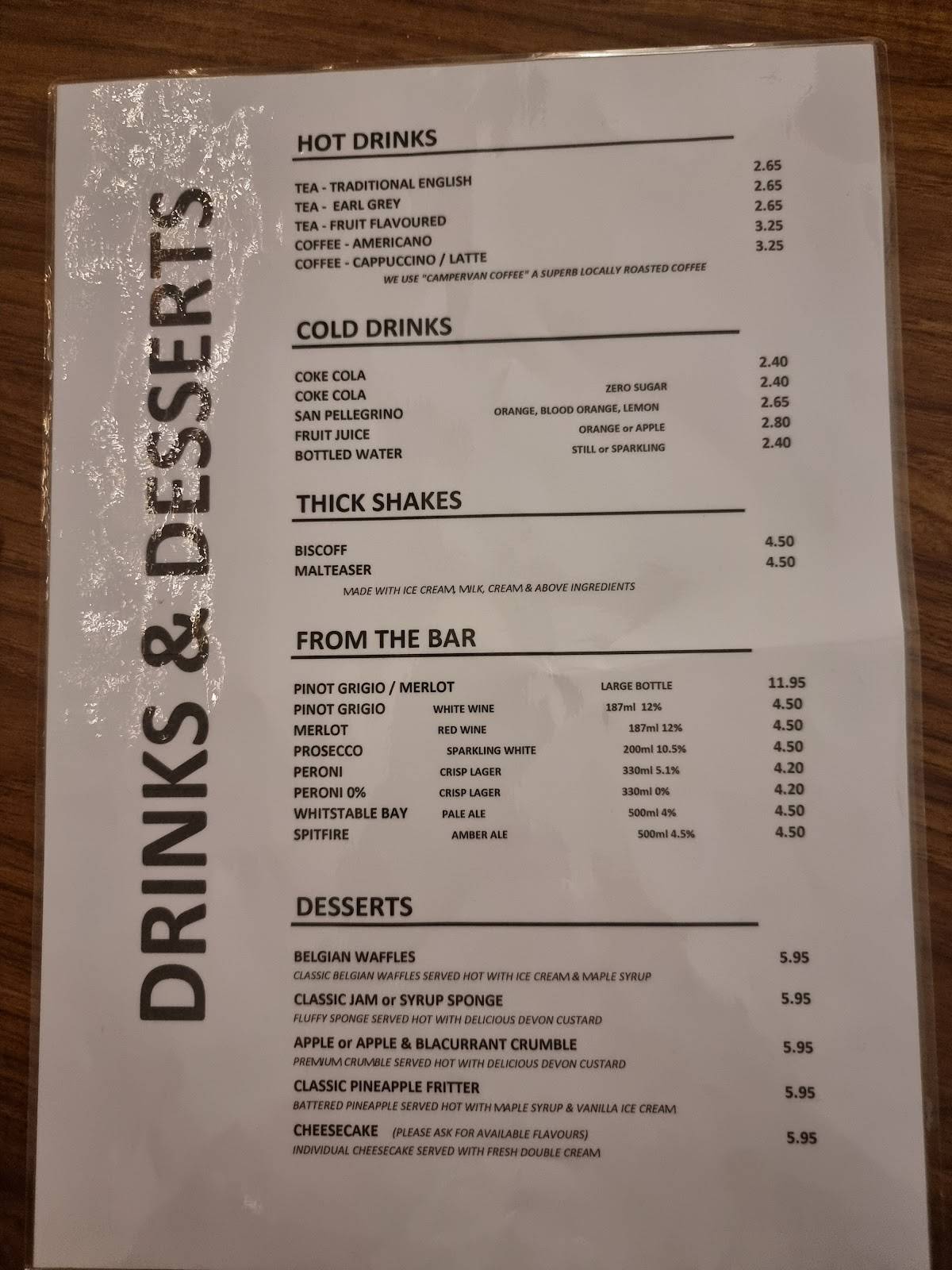 Menu at Maltings Fish and Chips restaurant, Baldock