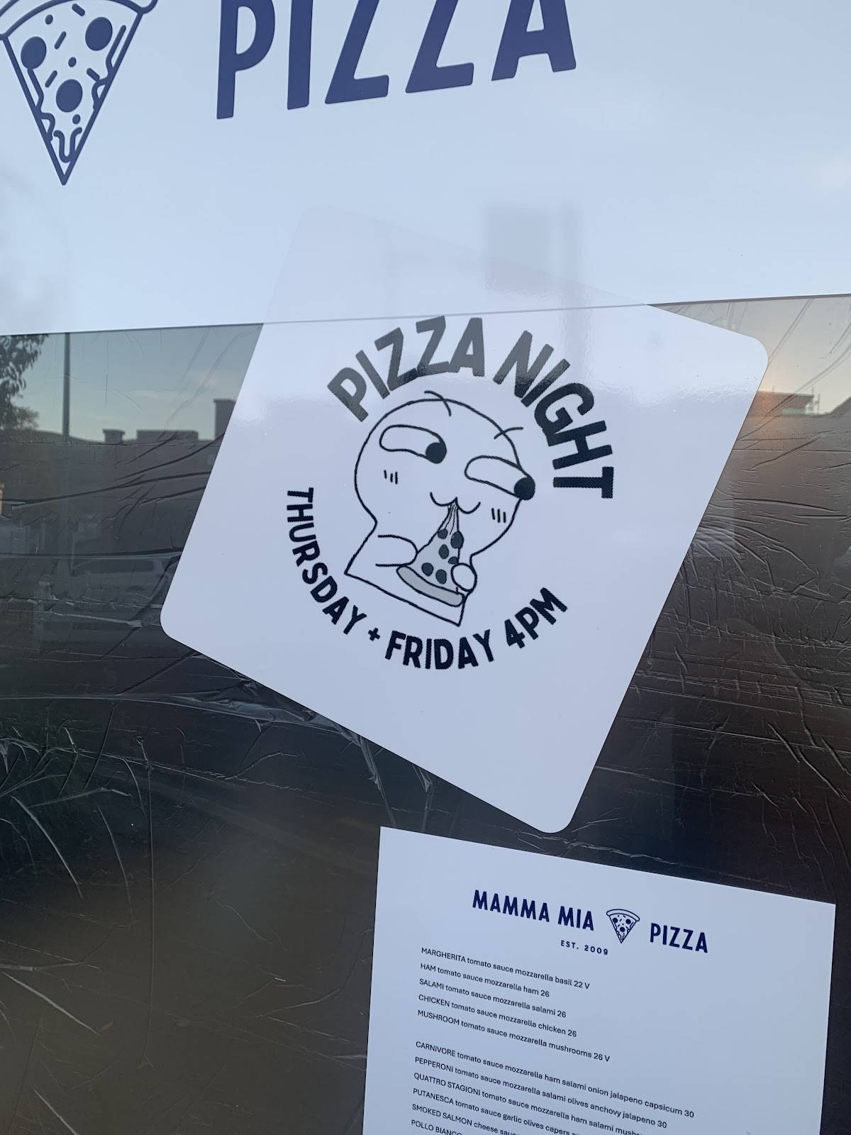 Menu at Mamma Mia Pizza & Roslyn bakery, Dunedin, /292 Highgate