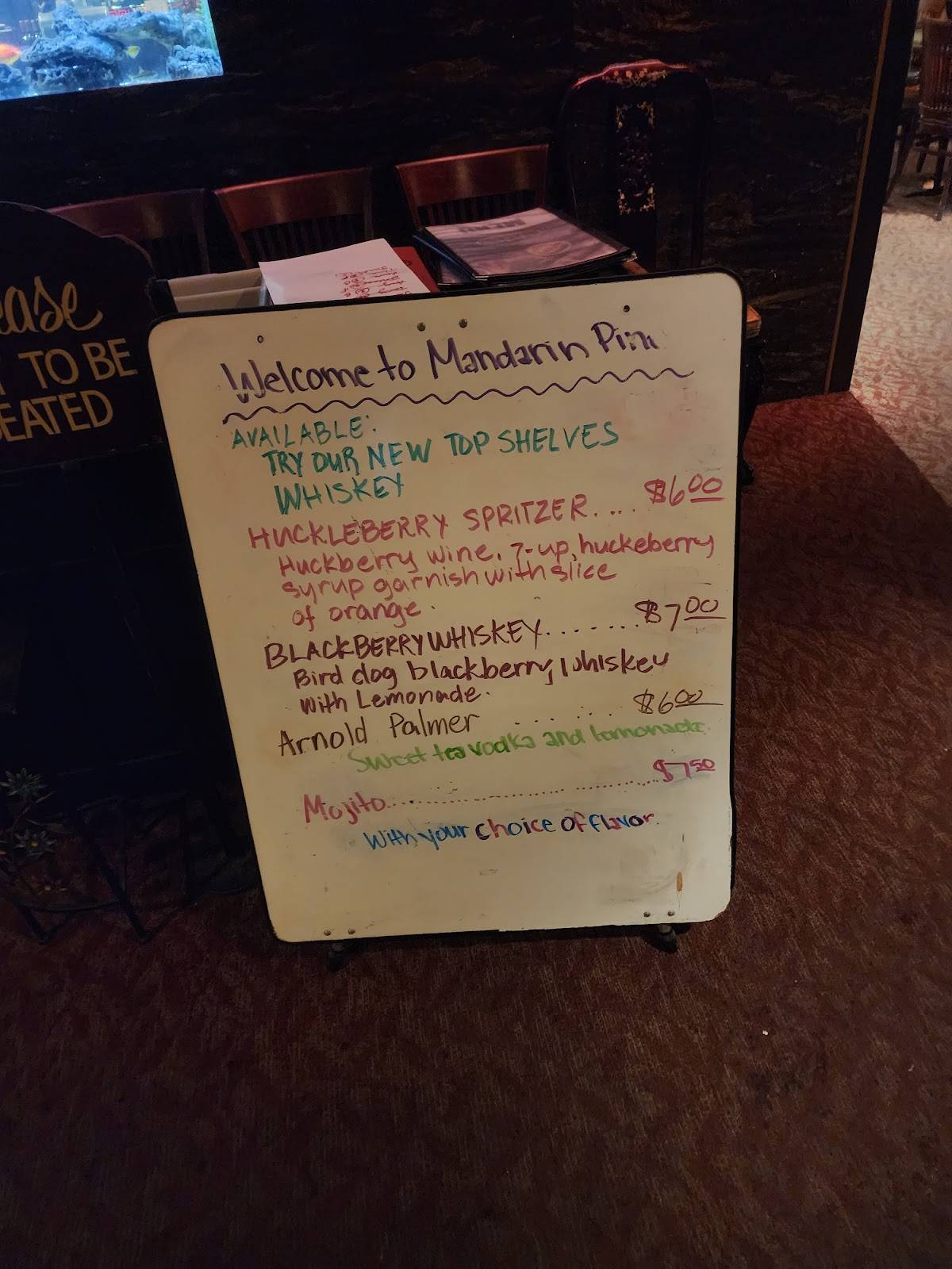 Menu at Mandarin Pine Restaurant, Lewiston