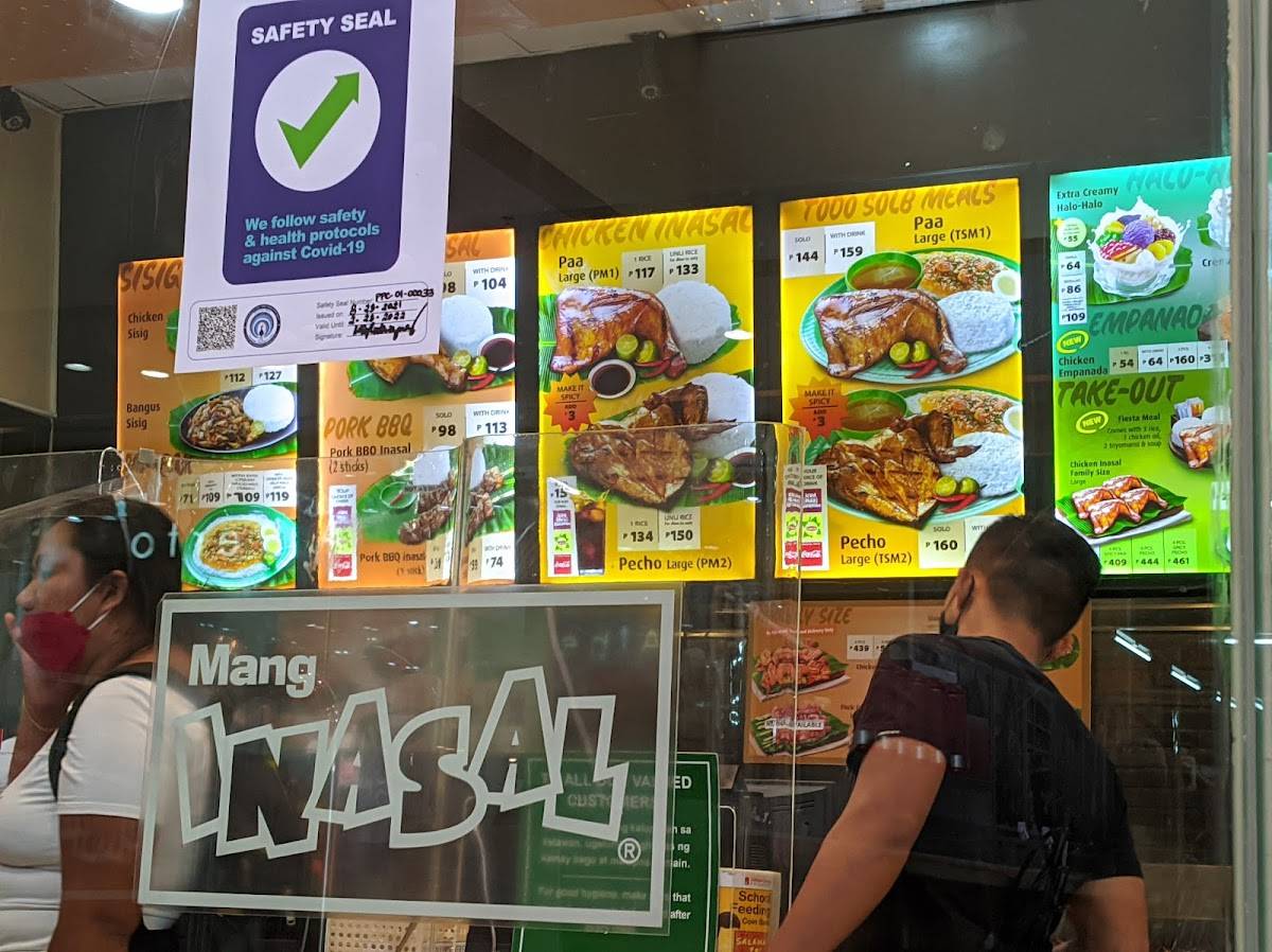 Carta del restaurante Mang Inasal, Puerto Princesa, Robinsons Place